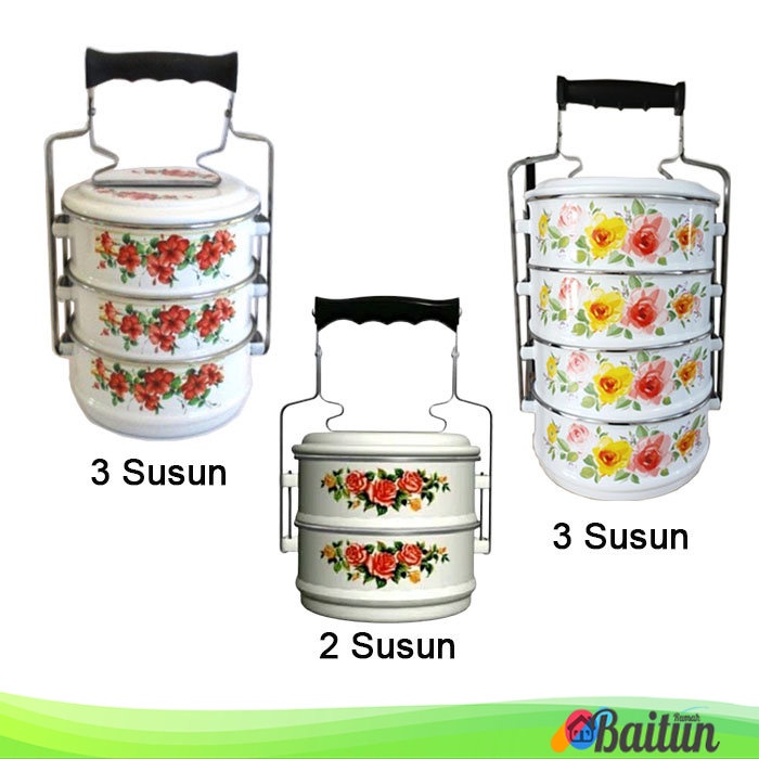 Jual Baitun Rantang Makanan Susun Ideal KSI [Diameter 14 cm] / Rantang ...