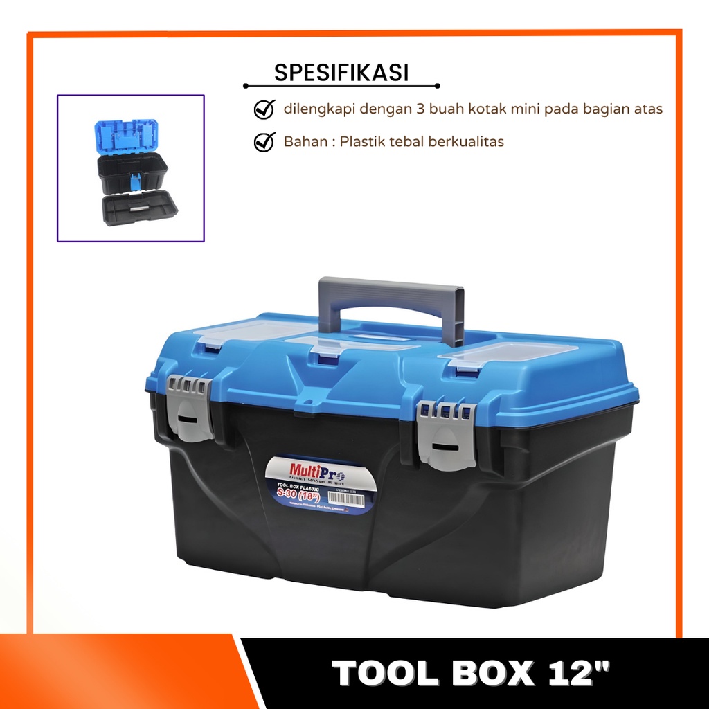 Jual TOOLBOX Besar MULTIPRO S-30 12 Inch Tool Box Kit MULTIPRO S 30 12Inch Toolbox OrganizerTool ...