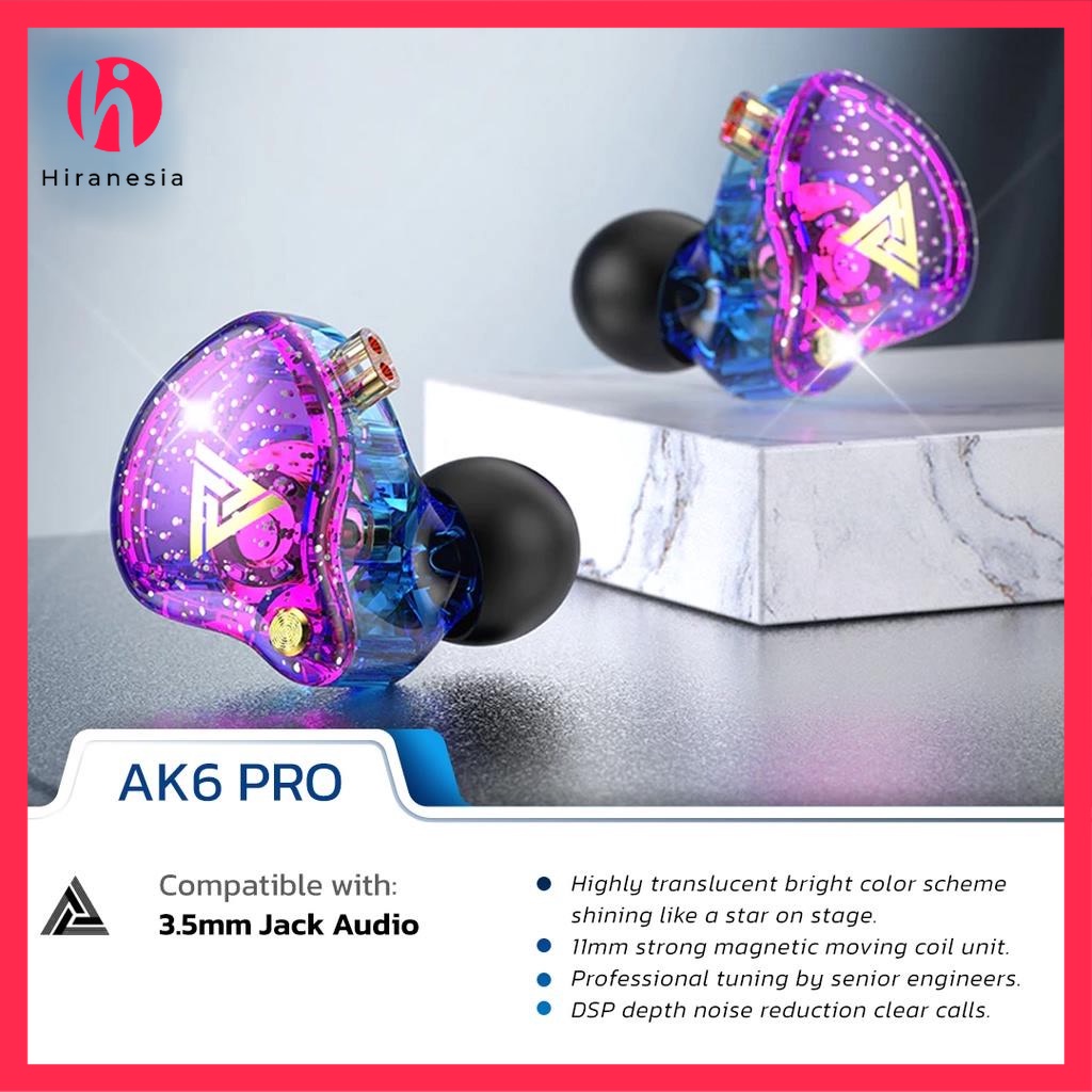 Jual HIRANESIA [VERSI UPGRADE AK6] Headset QKZ AK6 Pro Dengan Mic In ...