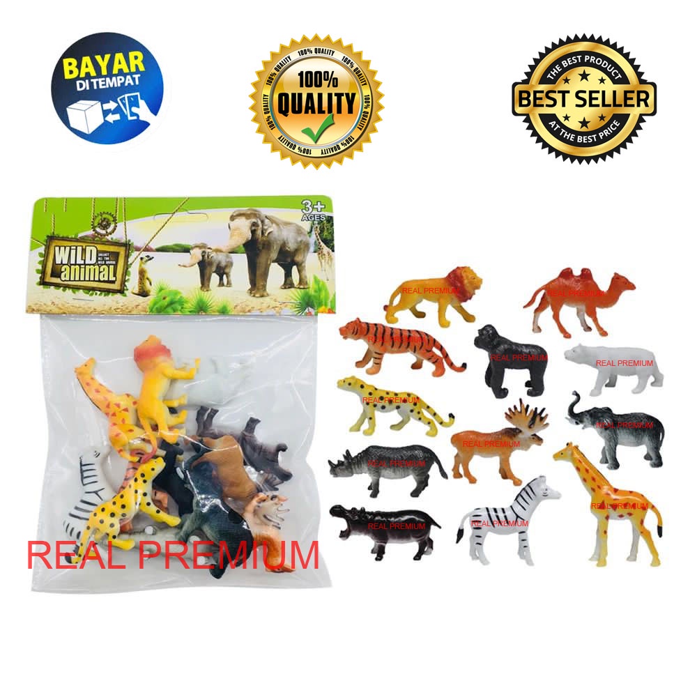 Jual Mainan Miniatur Hewan Binatang Isi 10 Pcs - Wild Animal Figure ...