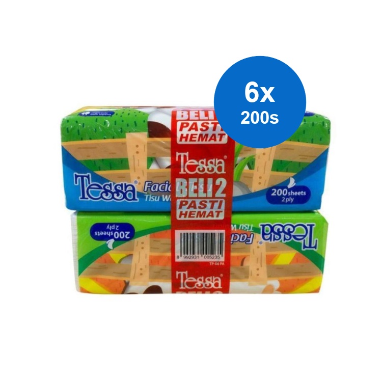 Jual Tessa Facial Tissue Isi 200s 2 x 3 pcs | Shopee Indonesia