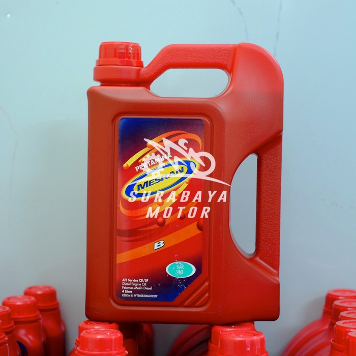 Jual Oli Mesran B40 4L Diesel Pertamina 4 Liter L Mesin Mobil Sae 40 ...
