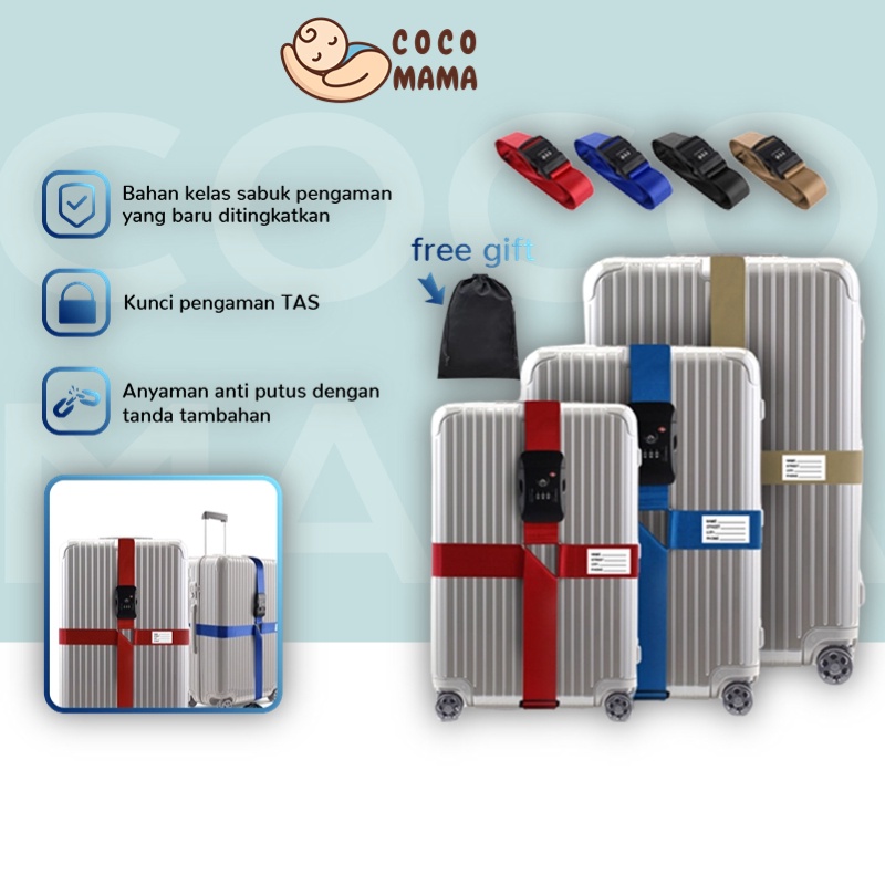 Jual TSA Customs Lock Luggage Cross Straps Straps Seat Belt Strapping ...