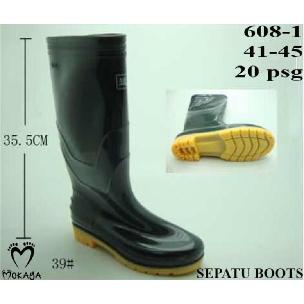 Jual Sepatu Boots / Boot Karet Anti Banjir Anti Slip Super Keren Trendy ...