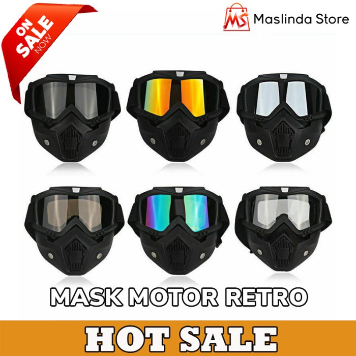 Jual Google Mask Helm Masker Kaca Mata Motor Goggles Trail Kacamata ...