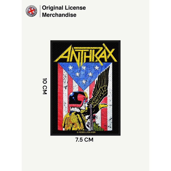 Jual Badge Emblem Patch Logo Asli Import ANTHRAX Official Ori Judge Dredd | Shopee Indonesia