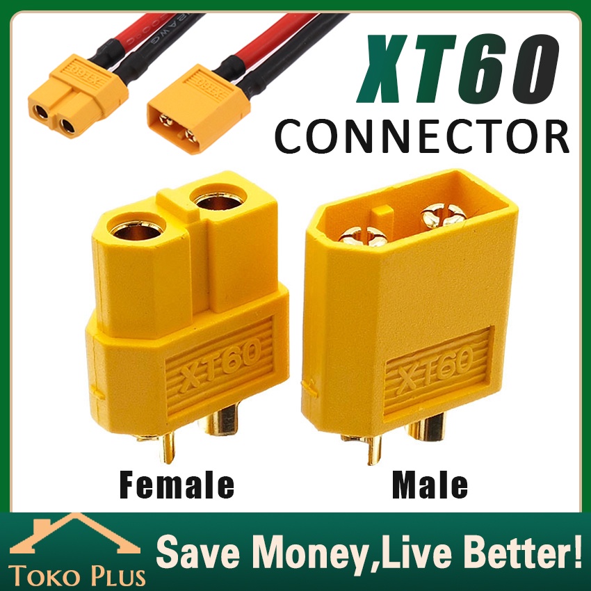 Jual 10Pcs XT60 Connector Male + Female Plug RC LiPo Battery Baterai Li-Po Konektor baterai XT60 ...