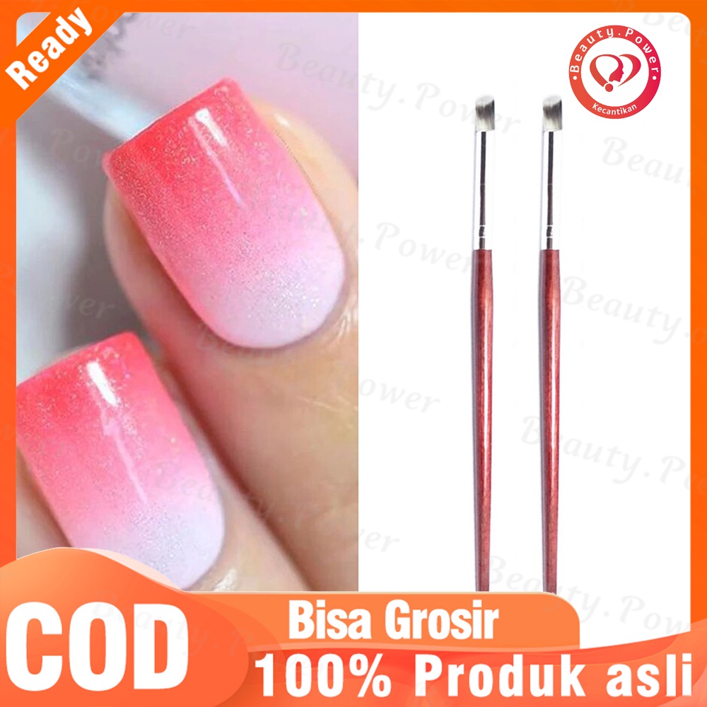 Jual Brush Kuas Kutek Gel Polish Nail Art Round Angled/Ombre brush ...