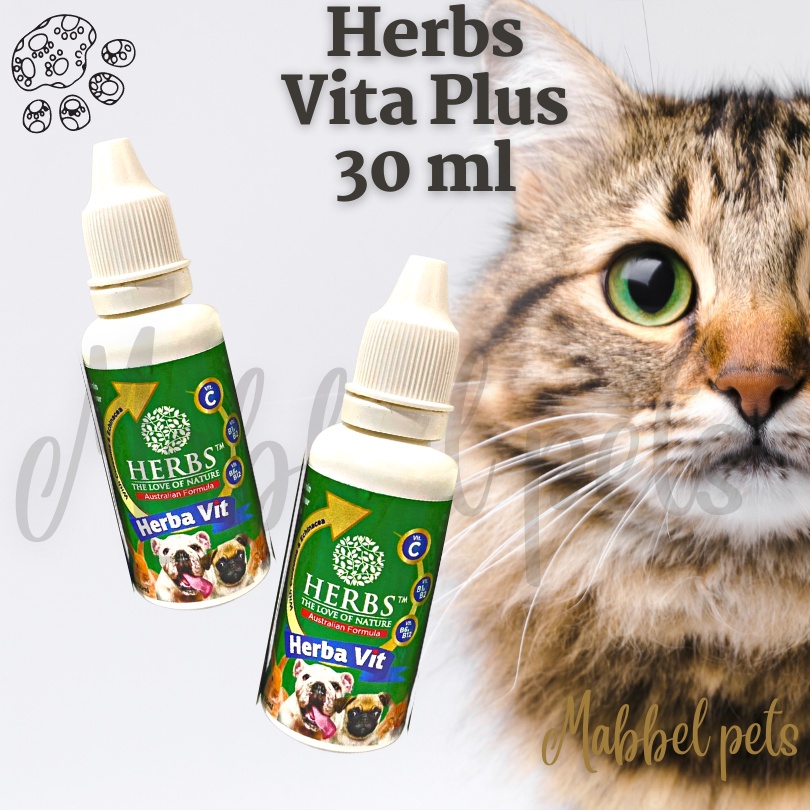 Jual Herbs Vita Plus 30ml - Vitamin Kucing ,Anjing,Kelinci dan Burung dan hewan kecil lainnya ...