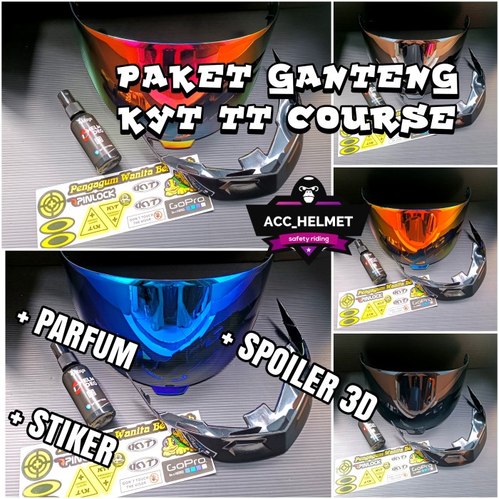 Jual PAKET GANTENG ! | VISOR KYT TTC / VISOR KYT TT COURSE + SPOILER 3D ...