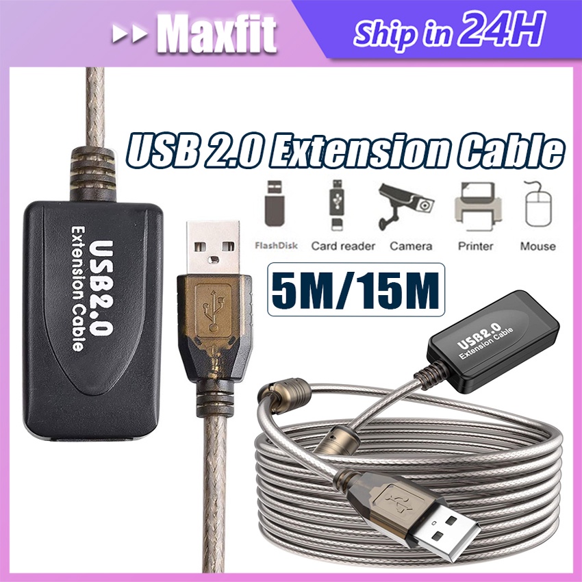 Jual 5/15M Kabel Ekstensi USB Male Ke Female Kabel USB 2.0 Extension ...