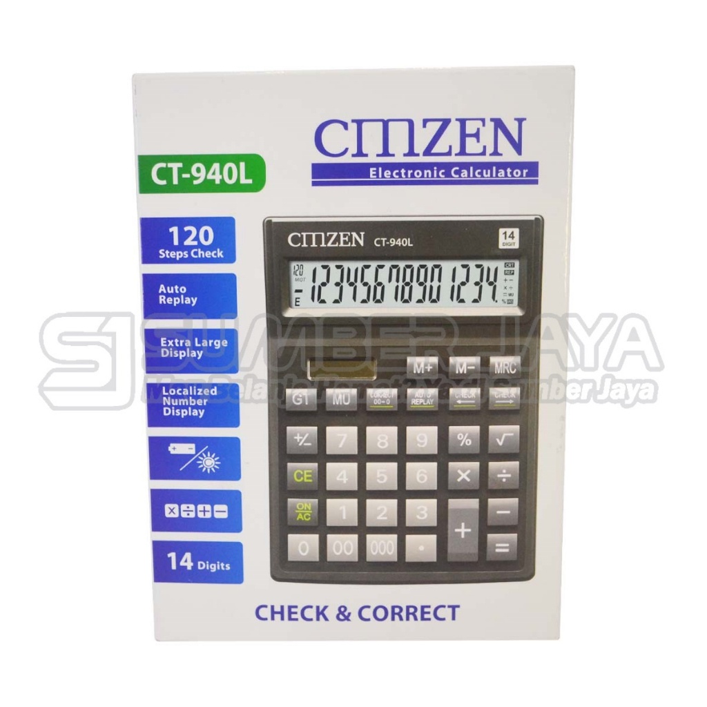 Jual Kalkulator Cmzen CT 940L 940 L Mirip Calculator Citizen Kalkulator ...