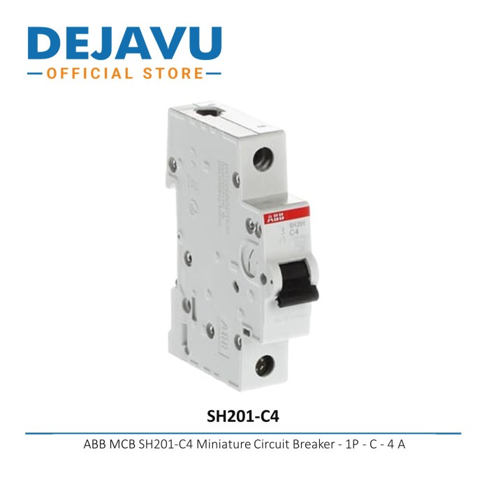 Jual ABB MCB SH201-C4 Miniature Circuit Breaker - 1P - C - 4 A | Shopee Indonesia