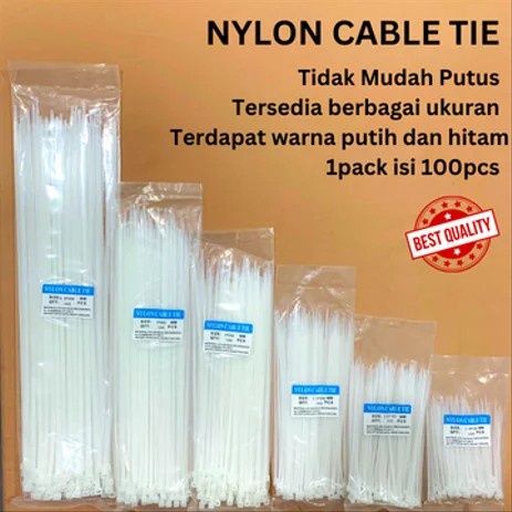 Jual Kabel ties Kabel tis Cable tie Klip 100 150 200 300 isi 100 | Shopee Indonesia