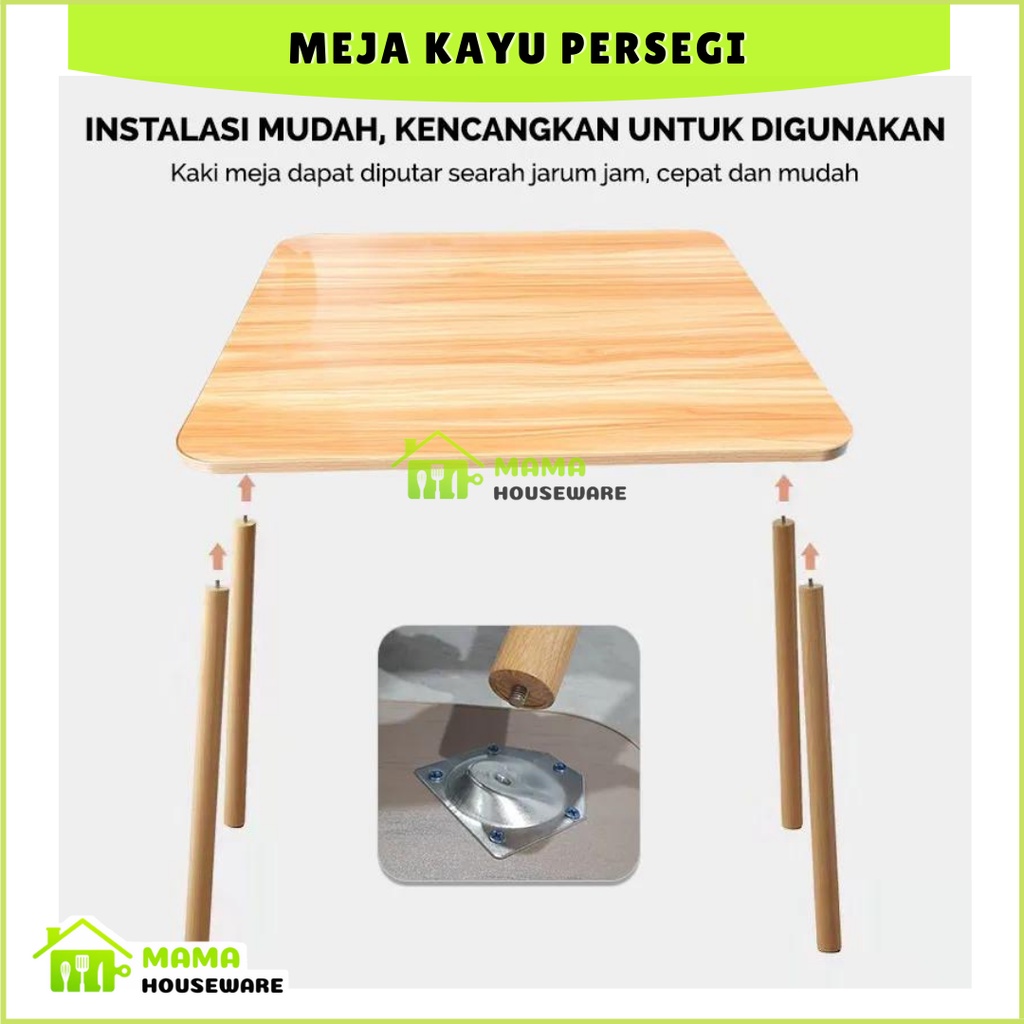 Jual Meja Kayu Persegi / Meja minimalist / Meja kaki lepas pasang ...