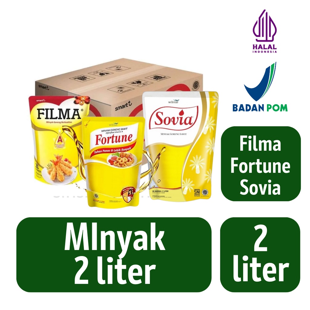 Jual MINYAK GORENG 2L & 1L [ FORTUNE | SOVIA | FILMA ] | Shopee Indonesia