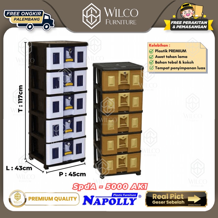 Jual Drawer Laci Plastik Napolly SPDA- 5000 AK1 / Box Container Baju ...