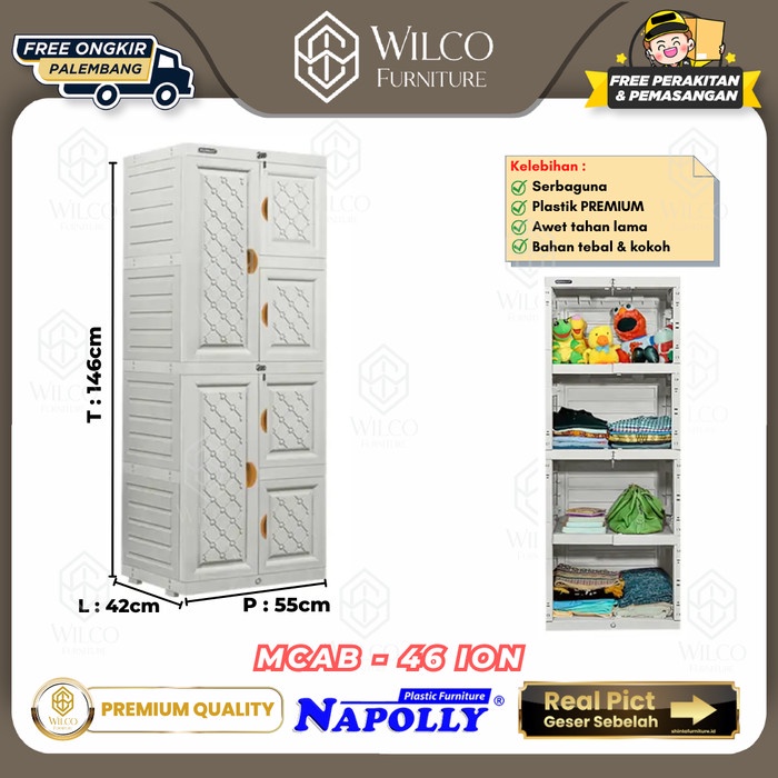 Jual Lemari Pakaian Cabinet Napolly MCAB 46-ION / Lemari Baju 4 Susun ...