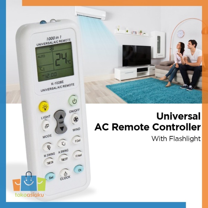 Jual Remote Control AC Universal Segala Merk LCD Display Dengan Senter ...
