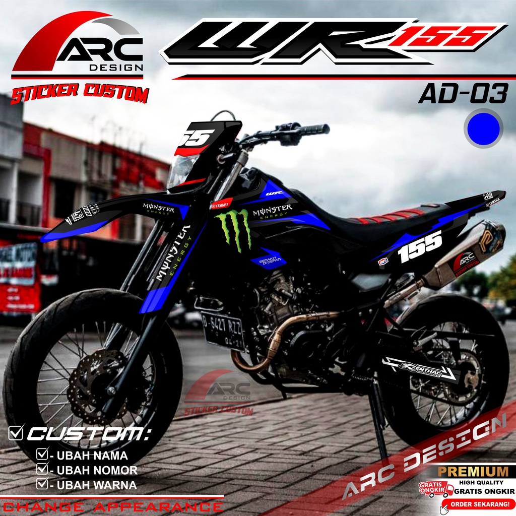 Jual (COD) TERBARU Decal Sticker Motor Cross Yamaha WR155 Full body ...