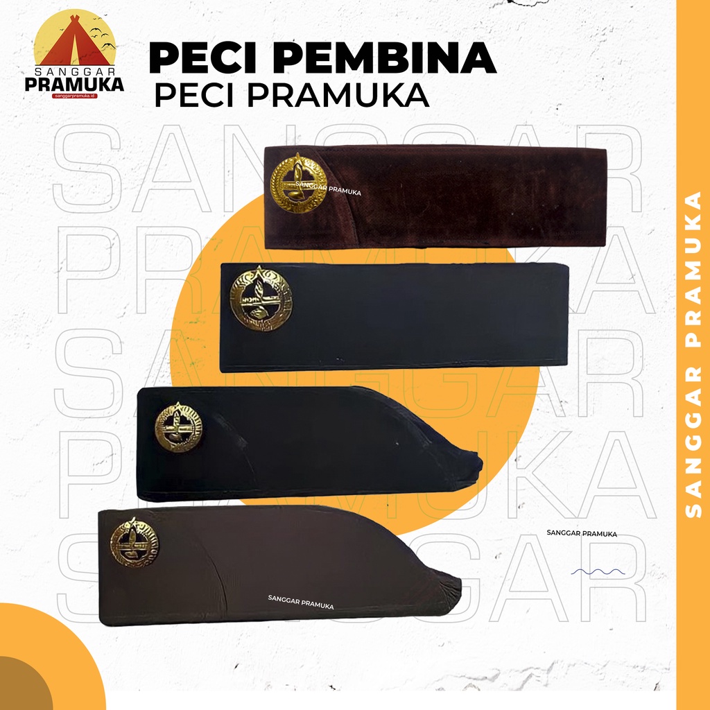 Jual Peci Pembina Pramuka / Peci Bludru Pramuka / Kopyah Pramuka Plus ...
