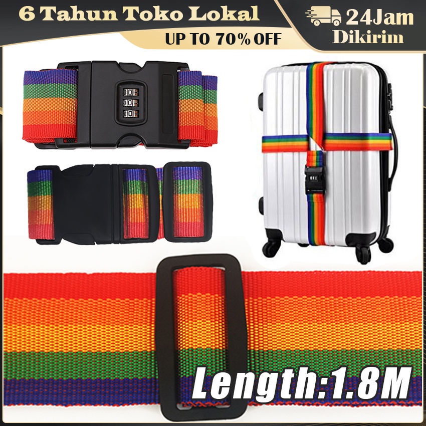 Jual Sabuk Koper Luggage Strap Belt Travel Rainbow Tali Koper Pengaman ...