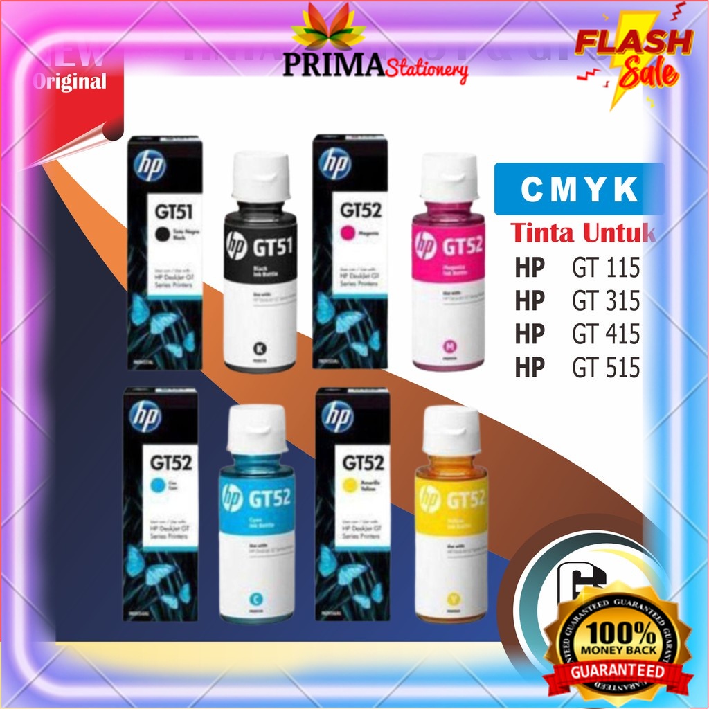 Jual Tinta Printer HP GT-51 GT-52 HP Ink Tank 115 310 315 410 415 319 ...