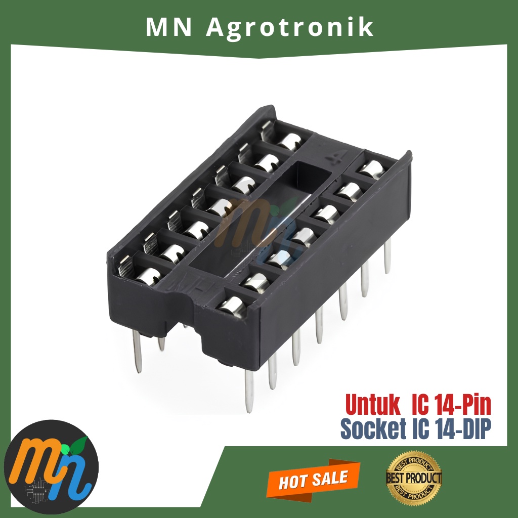 Jual [CNC] SOCKET SOKET IC DIP-14 DIP14 14P 14 NARROW | Shopee Indonesia