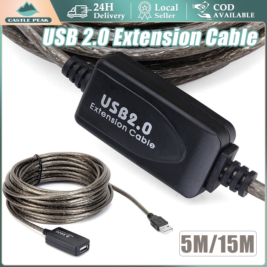 Jual Kabel Ekstensi USB Male ke Female with Chipset Extension 15 meter ...