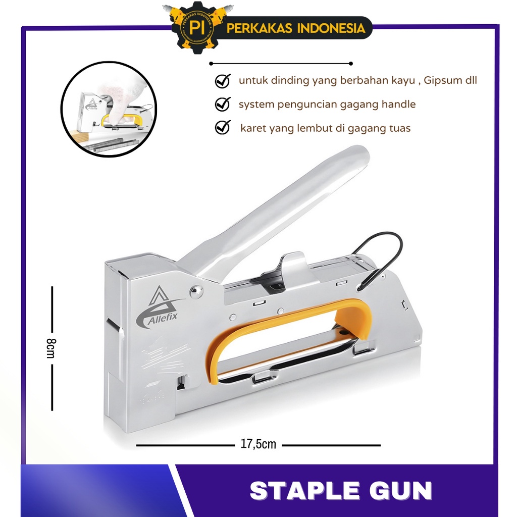 Jual Staple Gun Allefix Staples Tembak Guntacker Steples Stapler Hekter ...