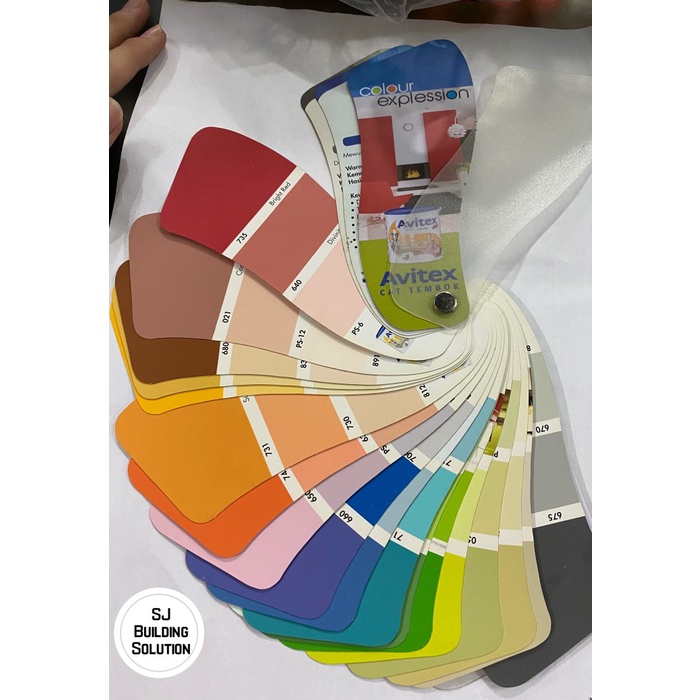 Jual Kartu Warna / Color Card / Fandeck Avitex Avian Katalog Cat ...
