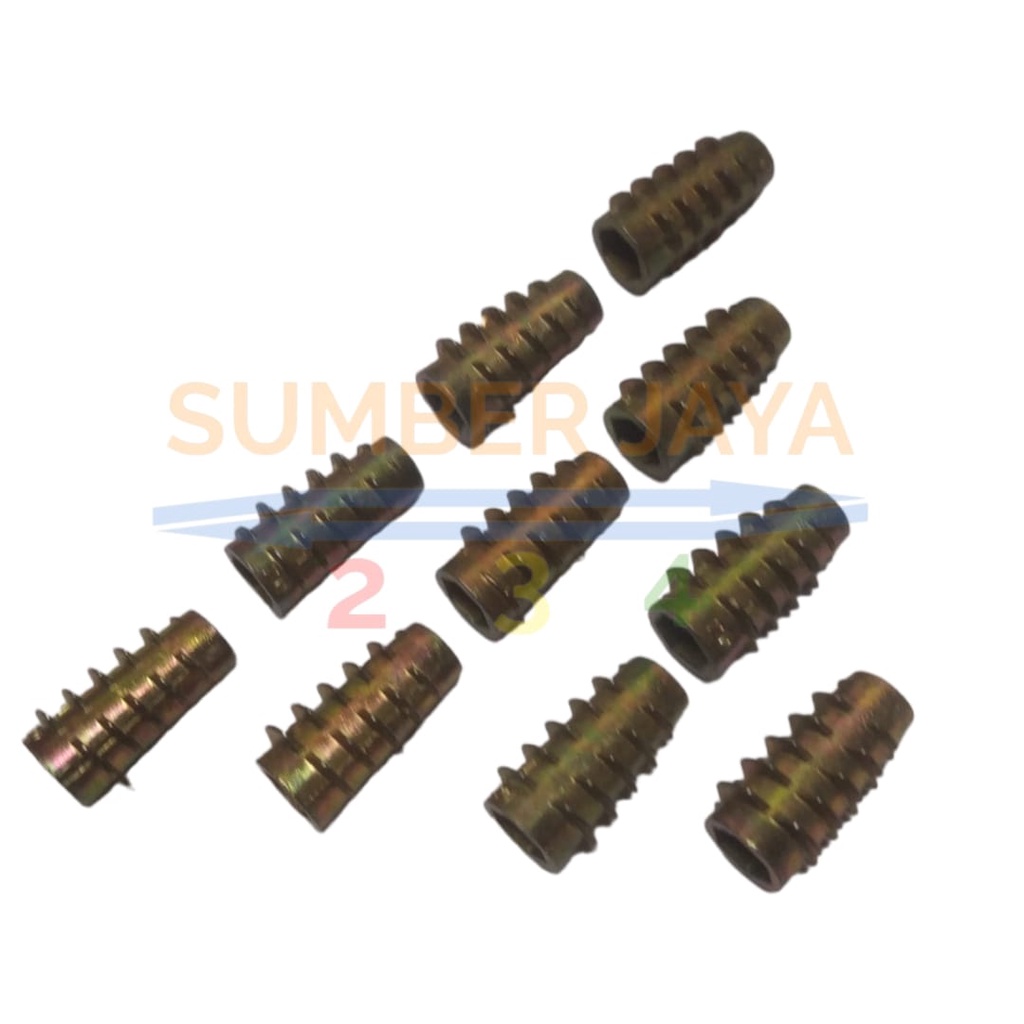 Jual Mur Nanas M6x20 (E-28) Mur Tanam Knockdown 6mm Insert Nut | Shopee ...