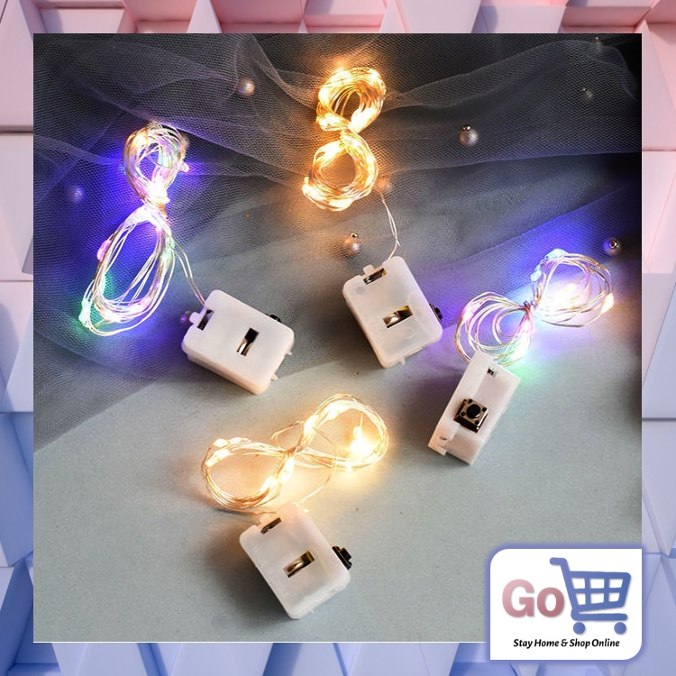 Jual Go - L1110 Lampu Hias Kawat / Lampu Hias Dekorasi Gift Box Bucket ...