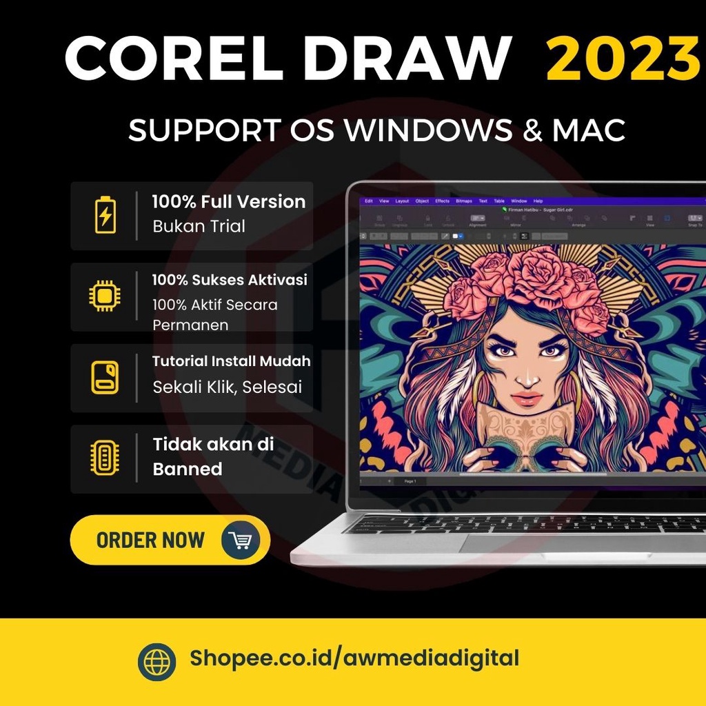 Jual C0relDr4w 2023 Corel Full Version Win dan Mac permanen anti blokir ...