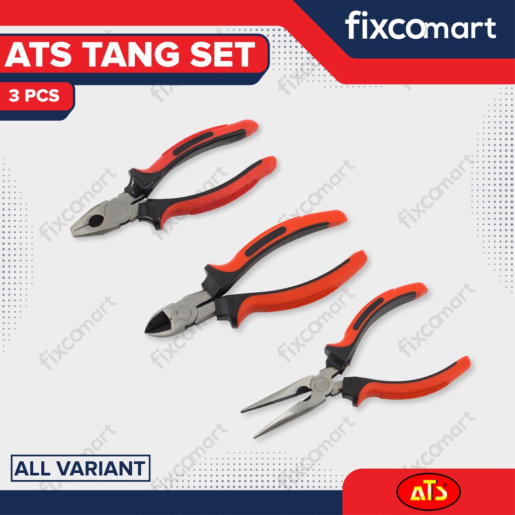 Jual Paket Tang Set ATS - Tang Kombinasi 7" , Lancip 6" , Potong 6" Set ...