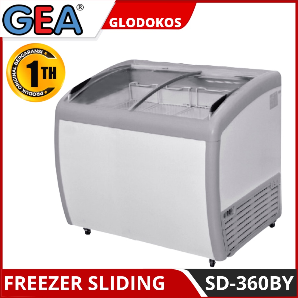 Jual Sliding Curve Glass Freezer Gea Sd-360by Freezer Kaca Cembung Geser 360 Liter Garansi Resmi ...