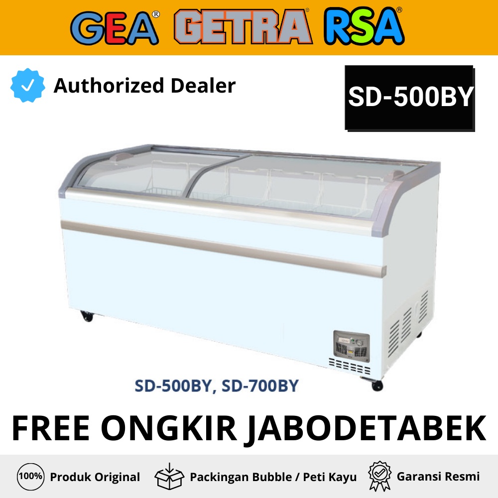 Jual Chest Freezer Box Sliding Gea Sd-500By Freezer Sliding Kaca ...