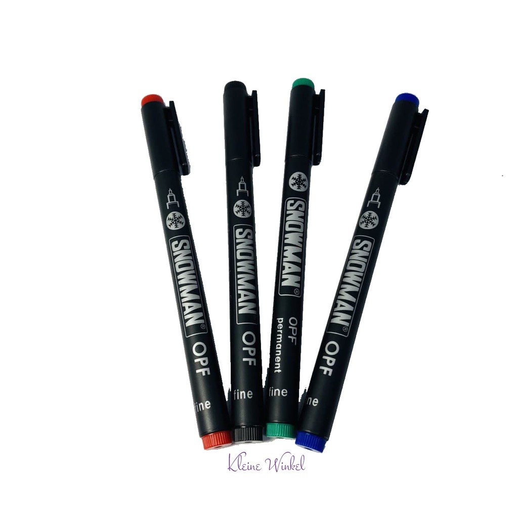 Jual Spidol OHP Permanent Marker OPF Snowman | Shopee Indonesia