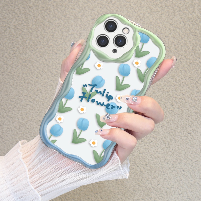 Jual JLITA iPhone Case iPhone 13 Pro Max Kesing hp Layar yang penuh dengan bunga tulip Bening ...