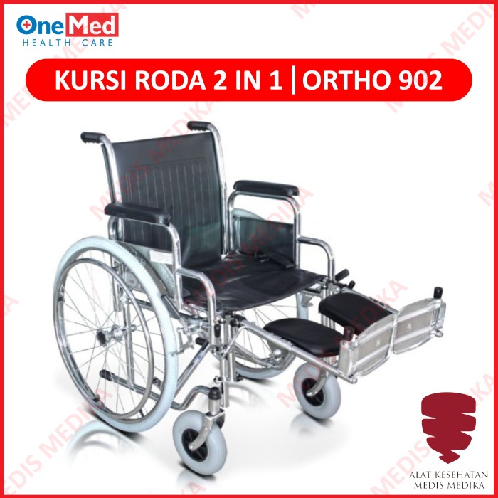 Jual Kursi Roda 2in1 Onemed Ortho 902 Duduk Selonjor Wheel Chair 2 in 1 ...