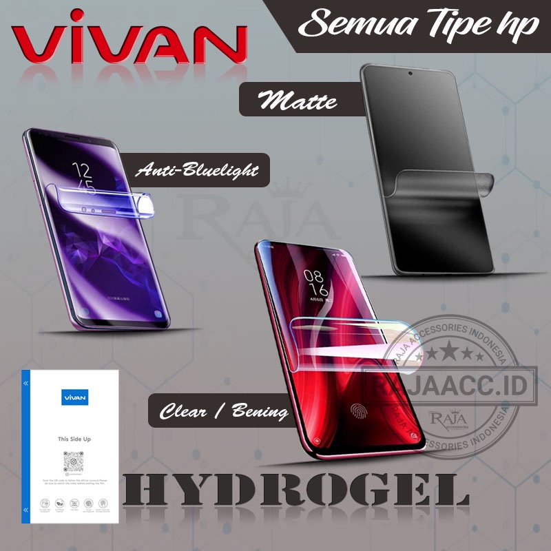 Jual VIVAN Anti Gores Hydrogel Semua Tipe hp ( Clear Matte Anti Blue Light ) Hydrogel All Type ...