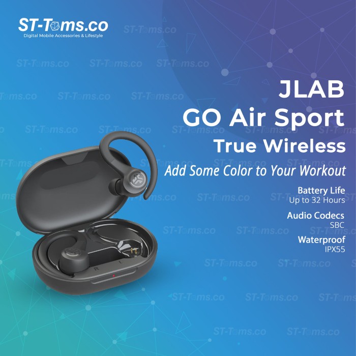 Jual Jlab GO Air Sport True Wireless Earbuds Sport TWS 32 Hours Battery ...