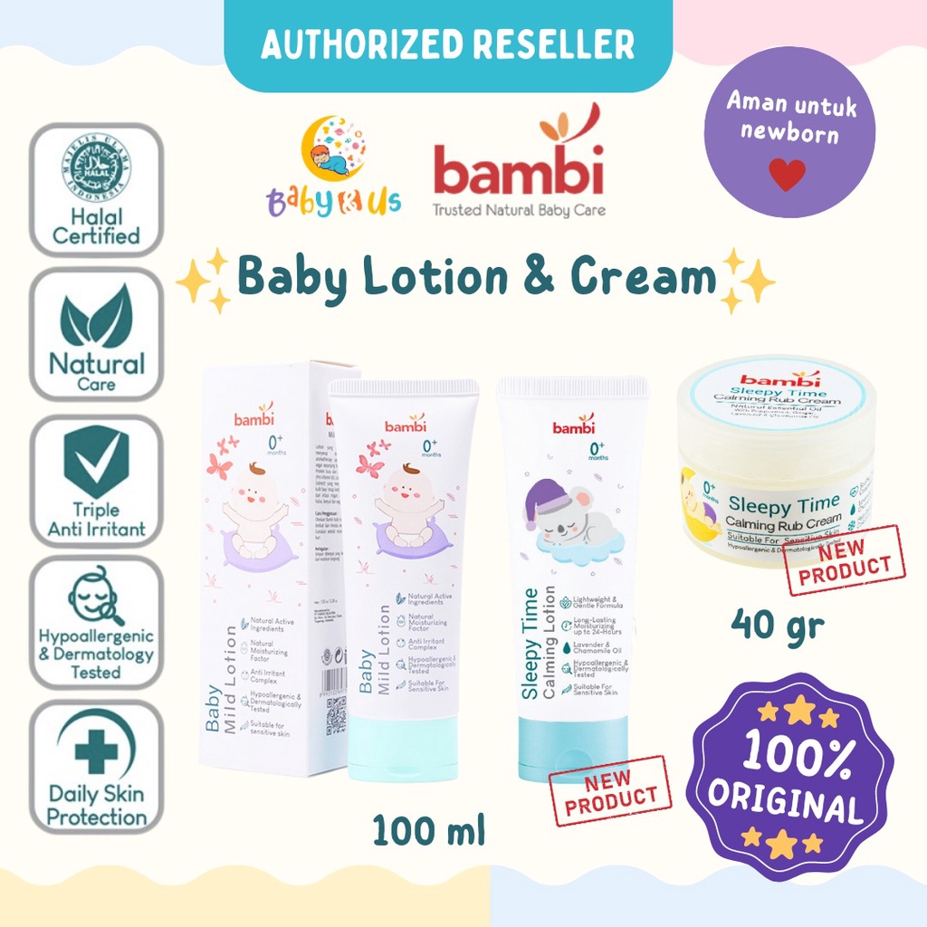 Jual Bambi Baby Mild Lotion / Sleepy Time Calming Lotion 100ml ...