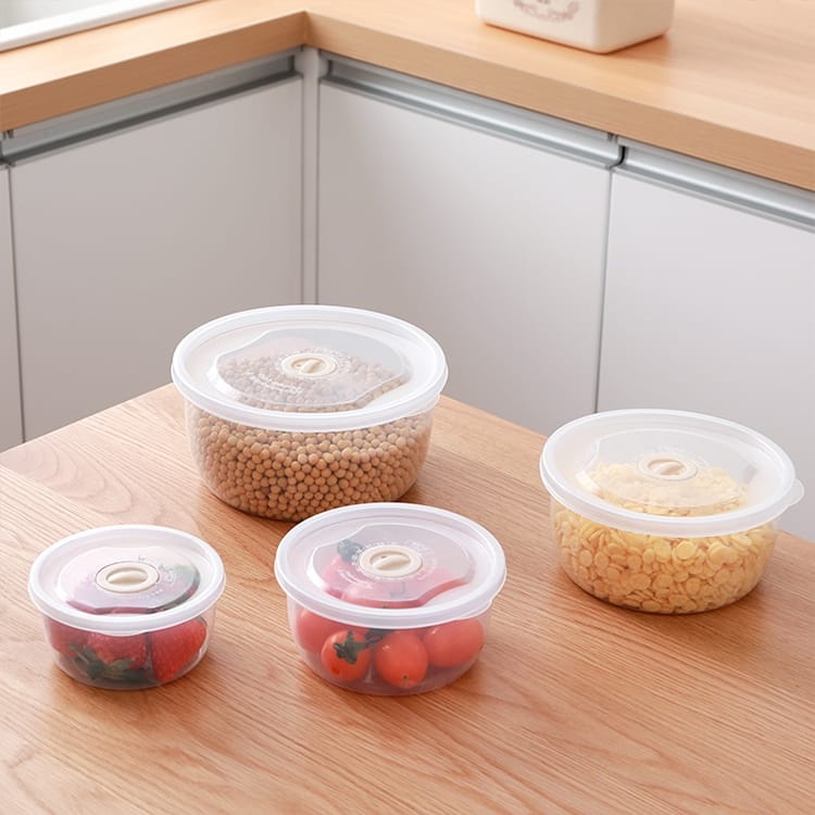 Jual Food Storage Box Set 4 in 1 Toples Bulat Tempat Penyimpanan ...