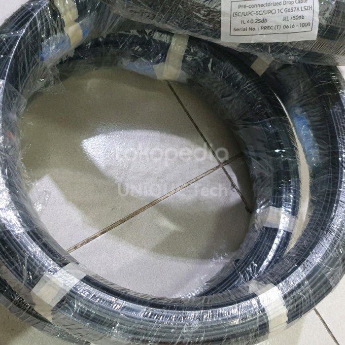 Jual DROP WIRE PRECON KABEL FIBER OPTIK 80 METER 1 CORE 80M SC UPC ...