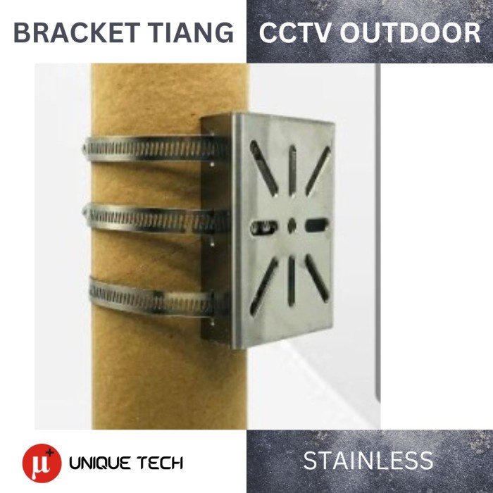 Jual BRACKET CCTV TIANG POLE MOUNTING BRACKET WIFI STAINLESS STEEL 10CM ...