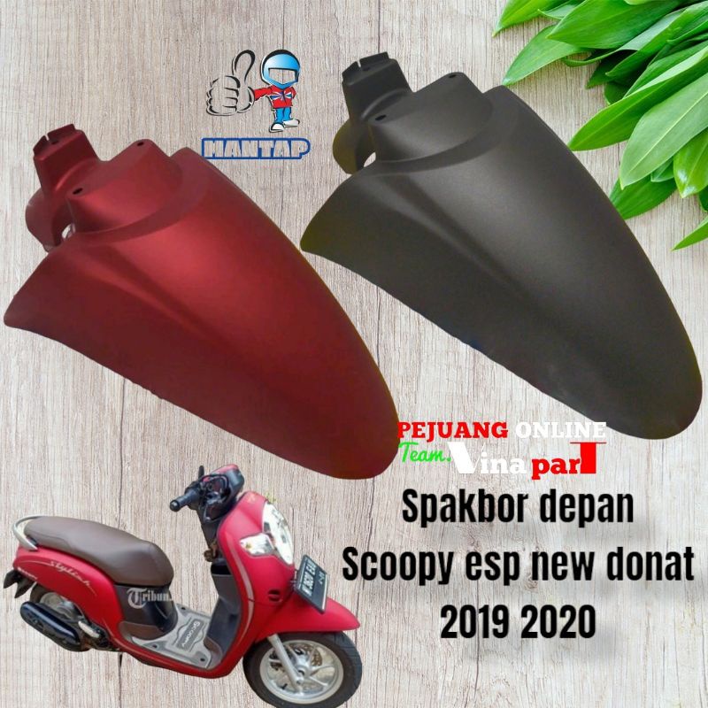 Jual spakbor depan scoopy esp new donat k93 2019 2020 merah doff coklat ...