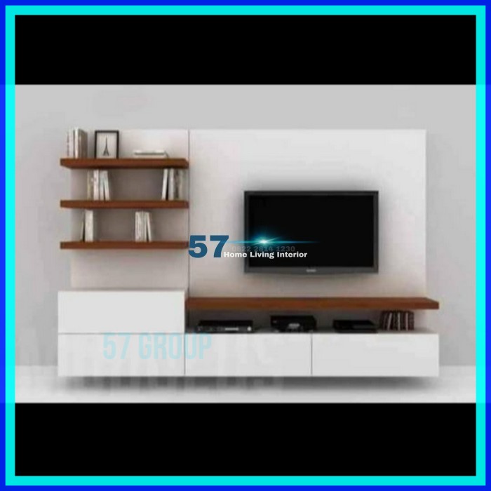 Jual Bufet Tv - Backdrop TV Minimalis Bahan Multiplek HPL Free Desain ...