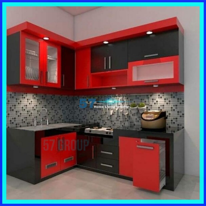 Jual Kitchen Set Berbahan Multiplek Di Lapisi HPL Model Minimalis Ter ...