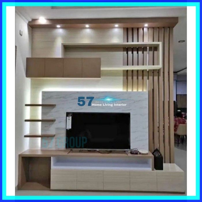 Jual Lemari Partisi Kabinet Tv Buffett Minimalis Bahan Multiplek HPL ...